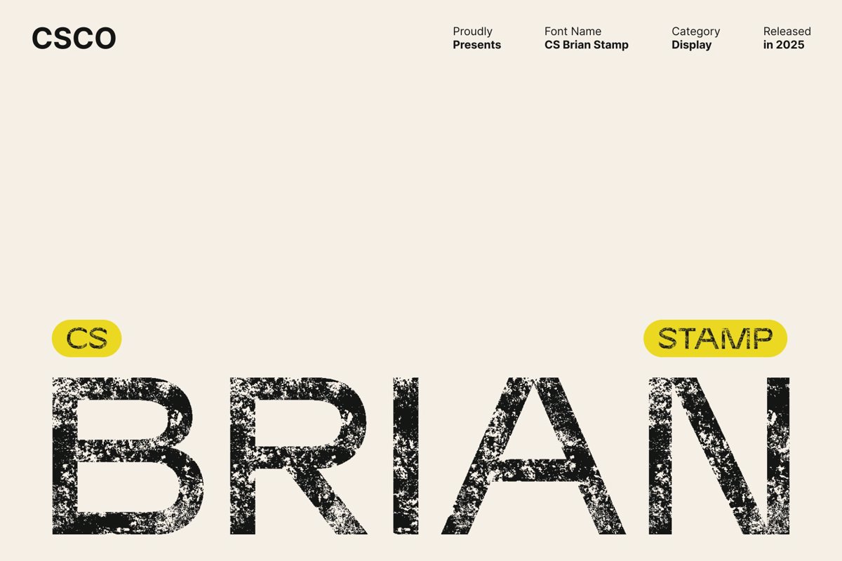 CS Brian Stamp Font - Free Download