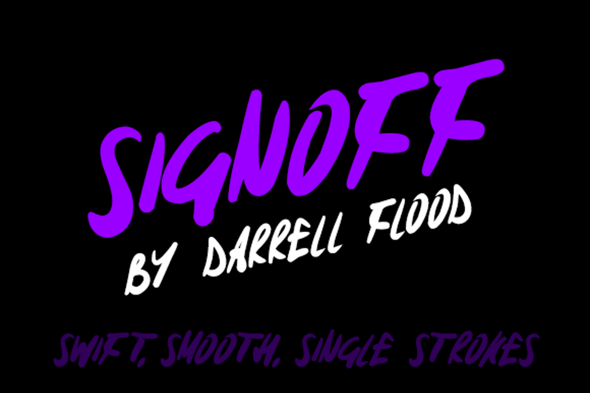 Signoff Font | HAWTPIXEL - Darrell Flood | FontSpace