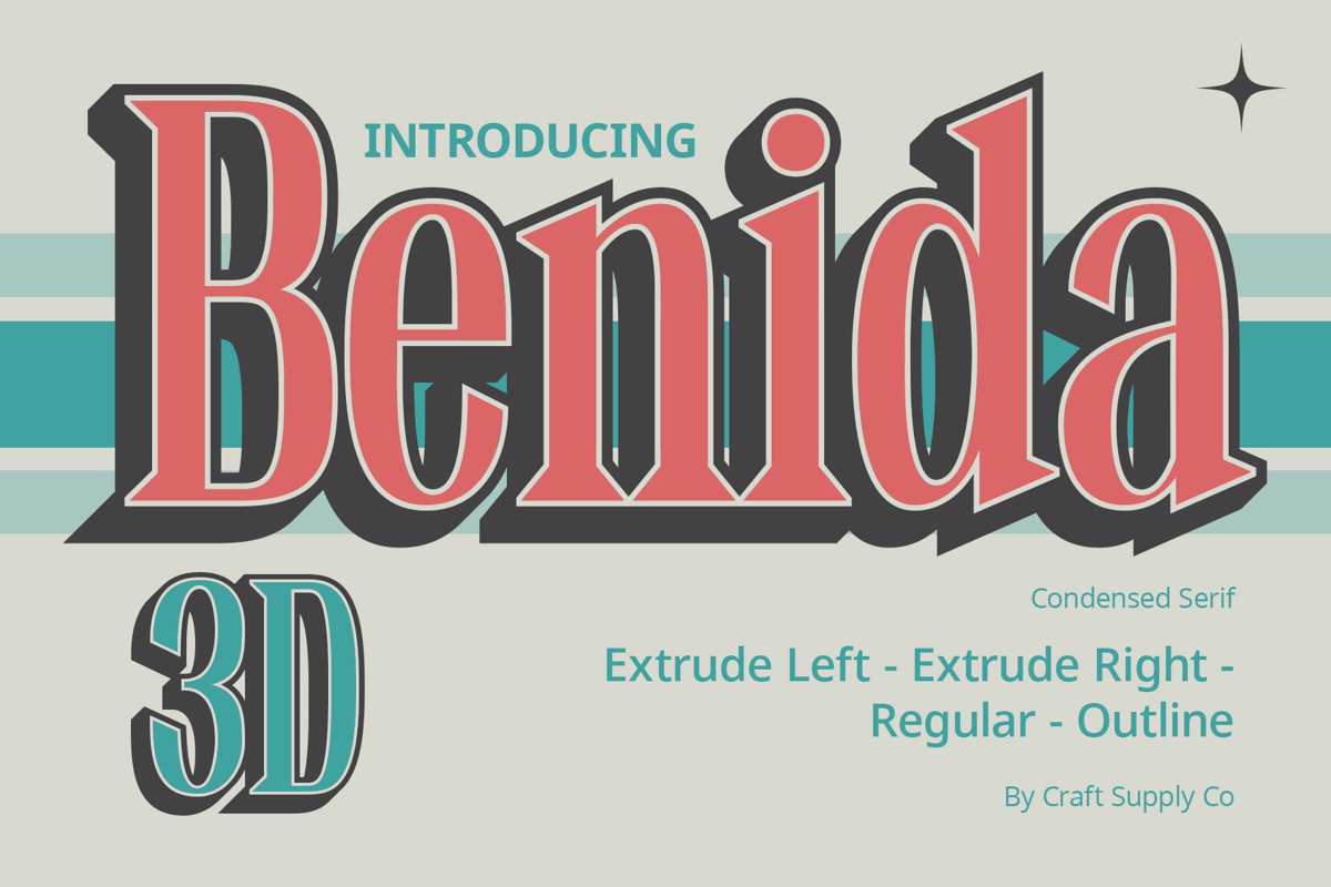 Benida 3D Font - Free Download