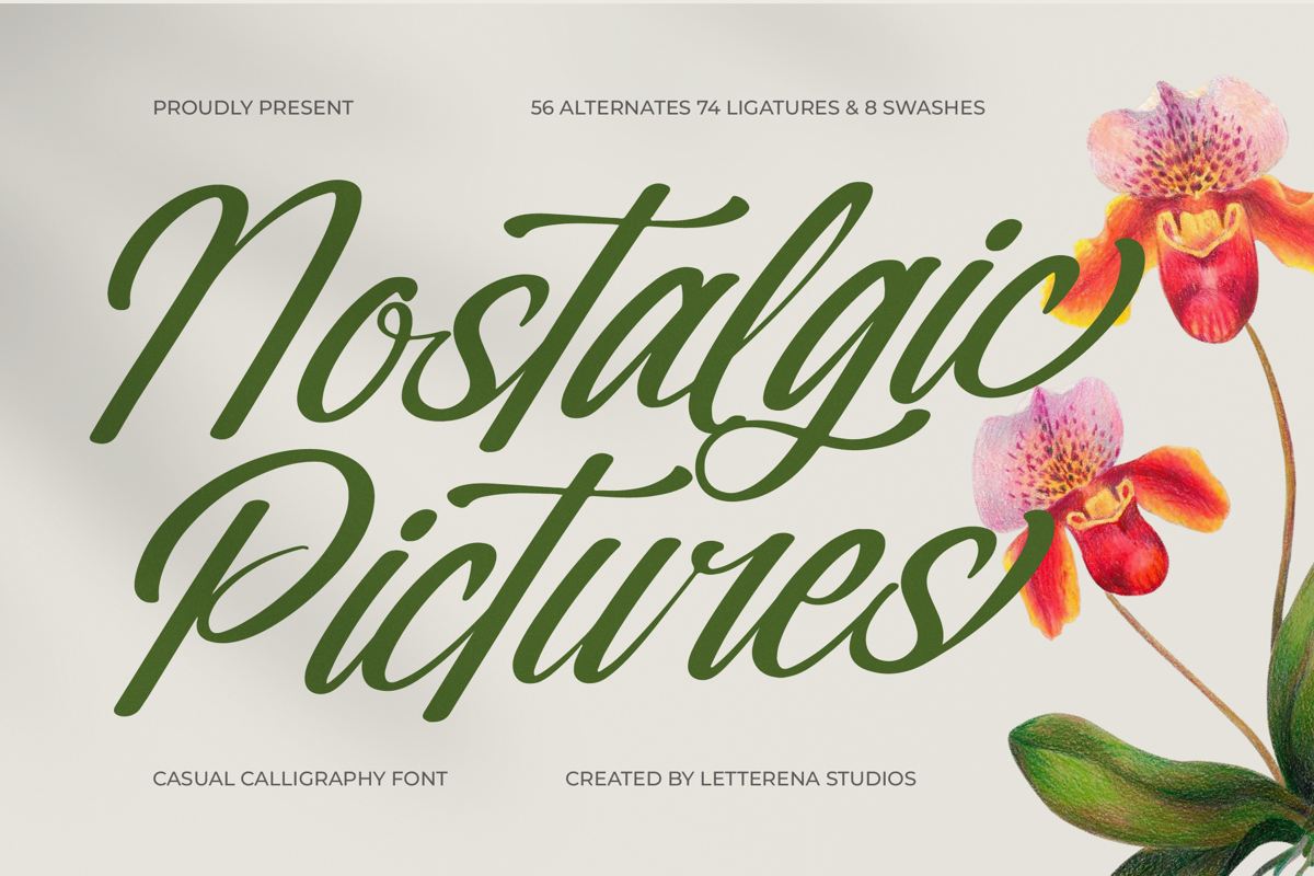 Nostalgic Pictures VERSION Font | Letterena Studios | FontSpace