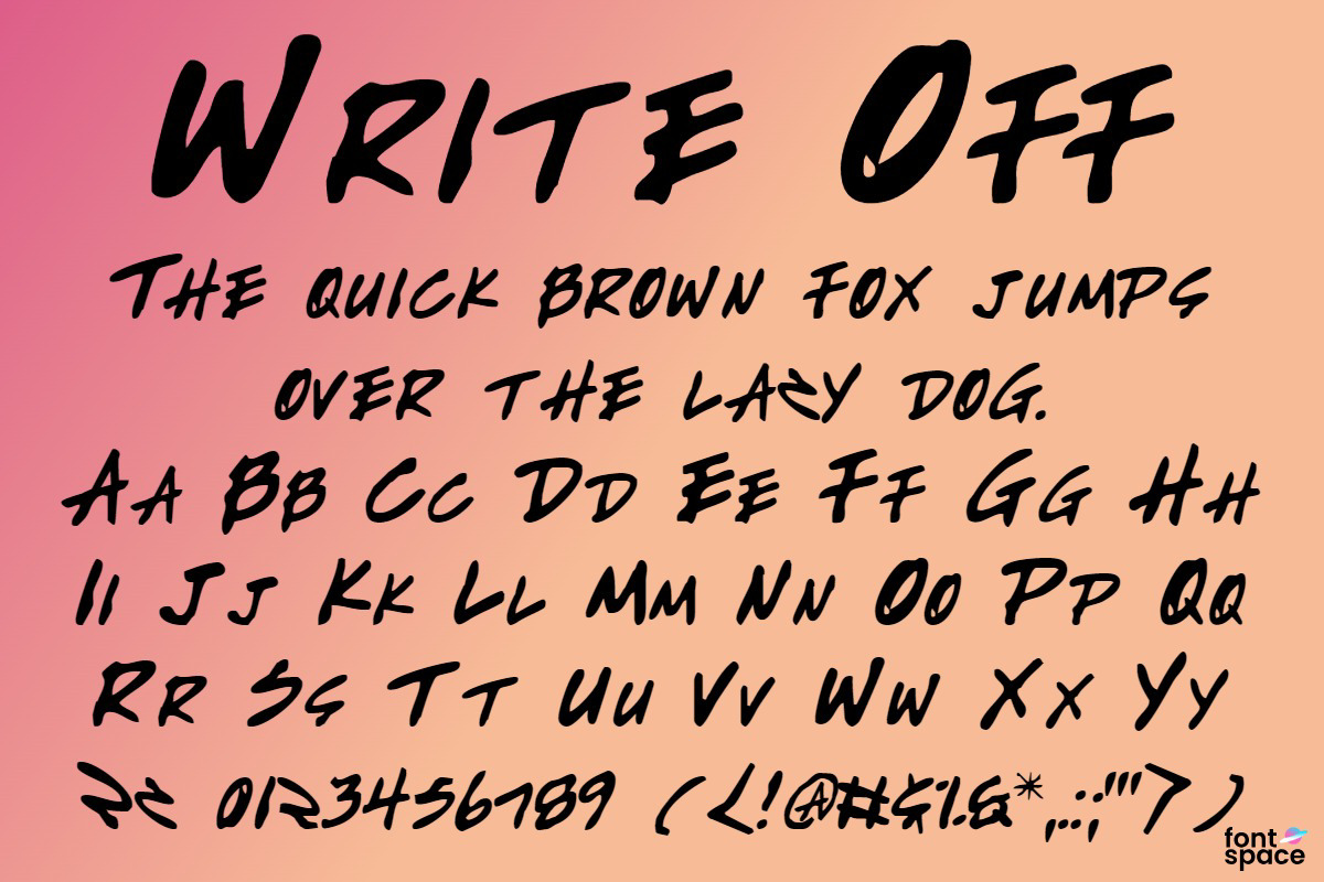 Write Off Font | Iconian Fonts | FontSpace