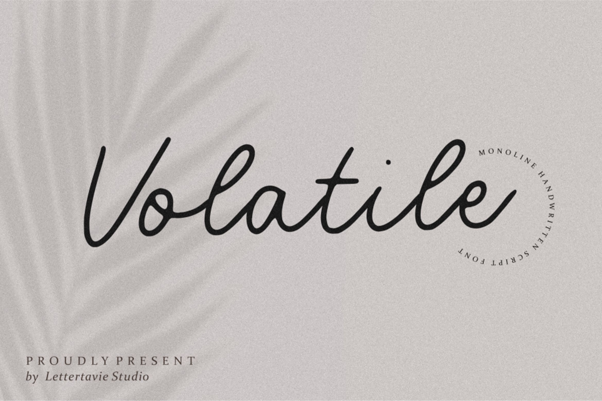 Volatile Font | letterativestudio | FontSpace