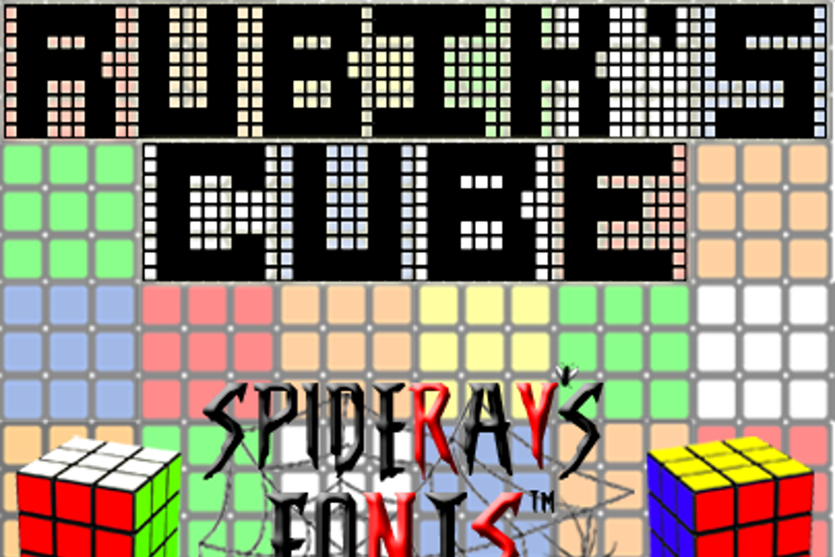RUBIKS CUBE Font | SpideRaYsfoNtS | FontSpace