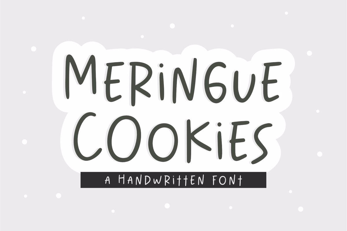 Meringue Cookies Handwritten Font - Free Download