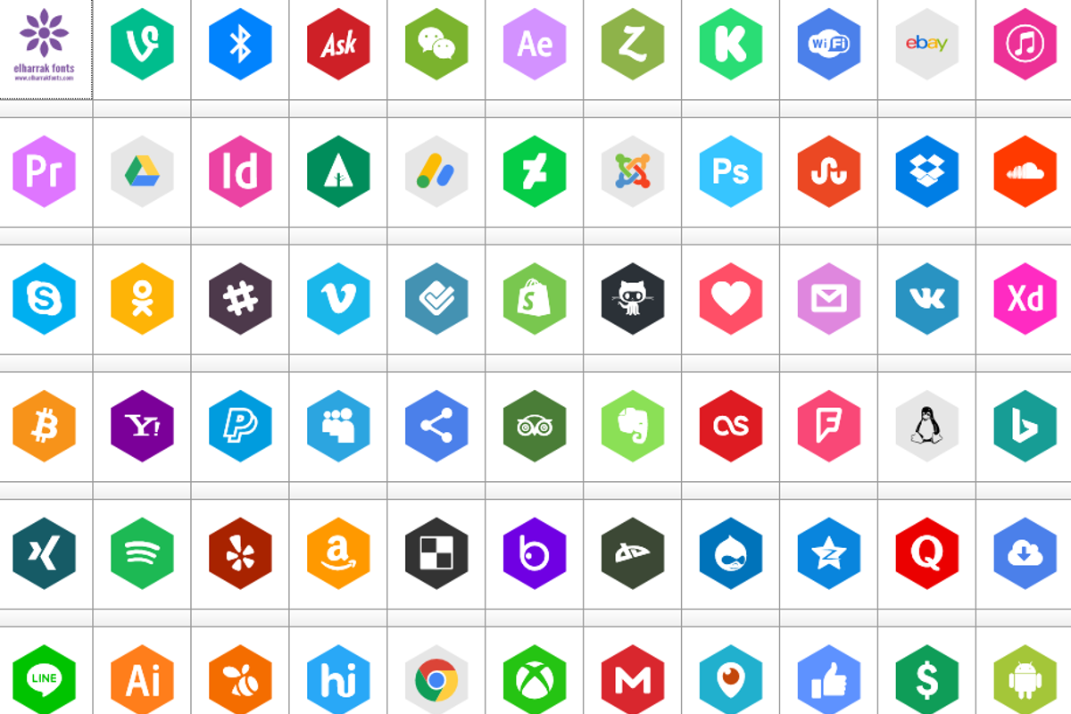Font icons 120 - Free Download
