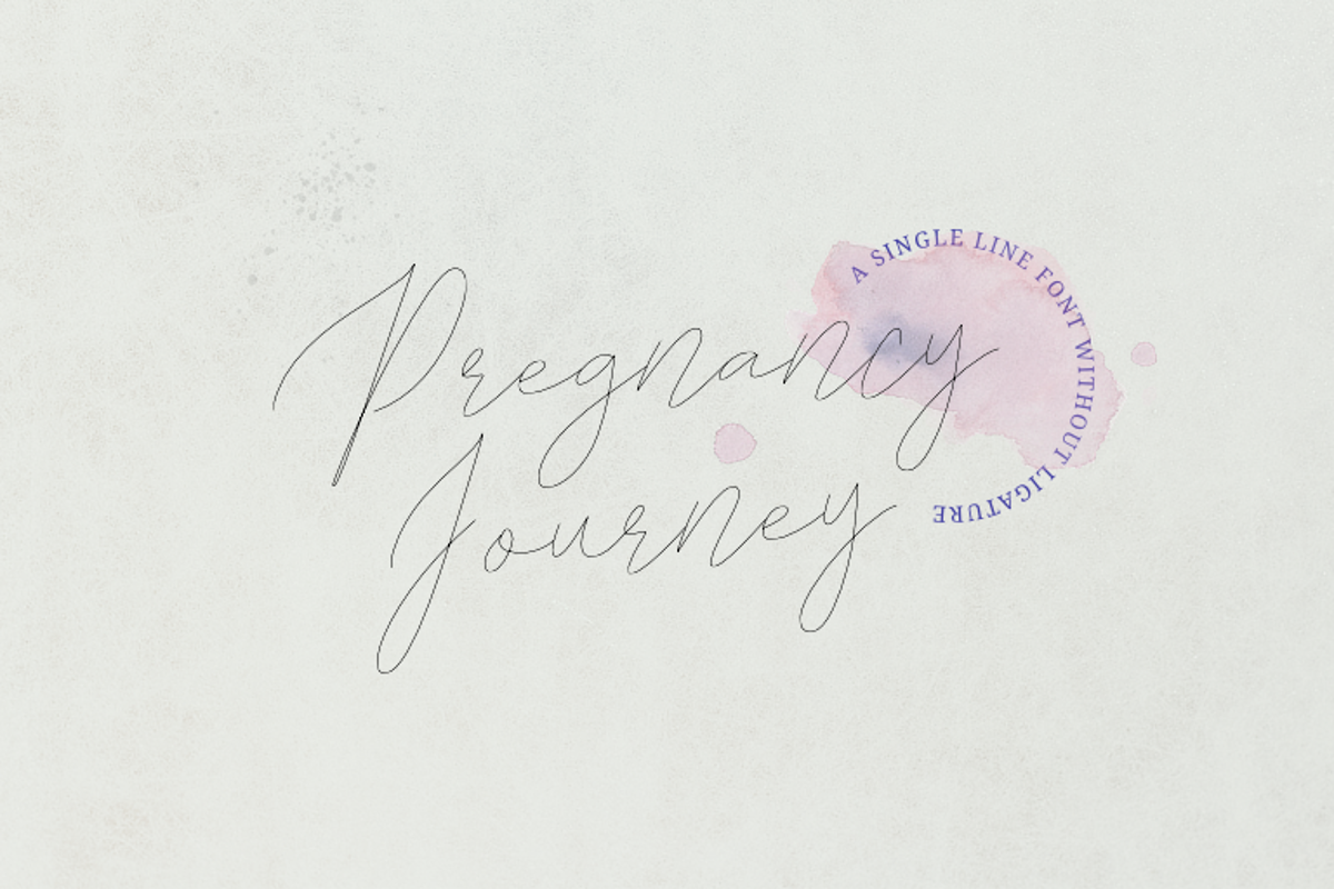 Pregnancy Journey Single Line Font | Single Line Studio | FontSpace