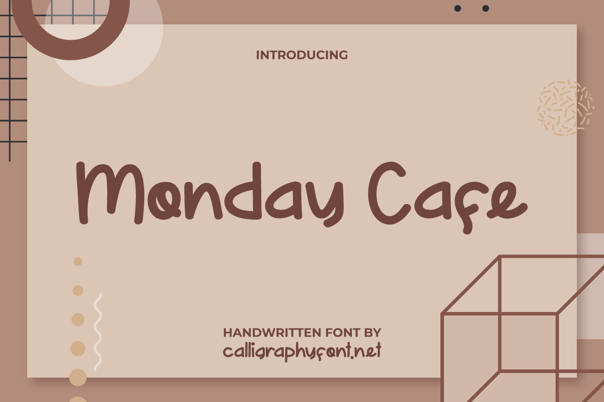 Monday Cafe Font | CalligraphyFonts.net | FontSpace