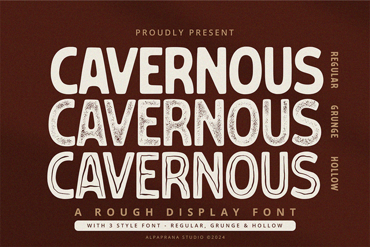 Cavernous Font | Alpaprana | FontSpace