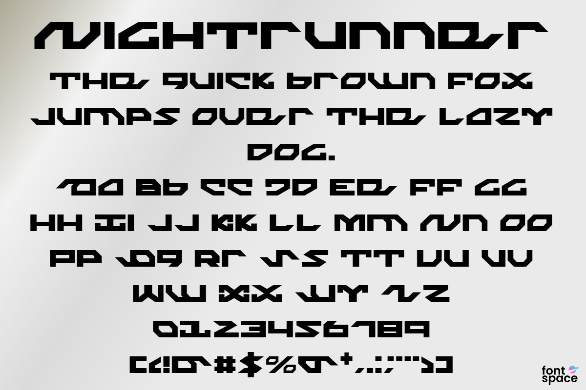 Nightrunner Font | Iconian Fonts | FontSpace
