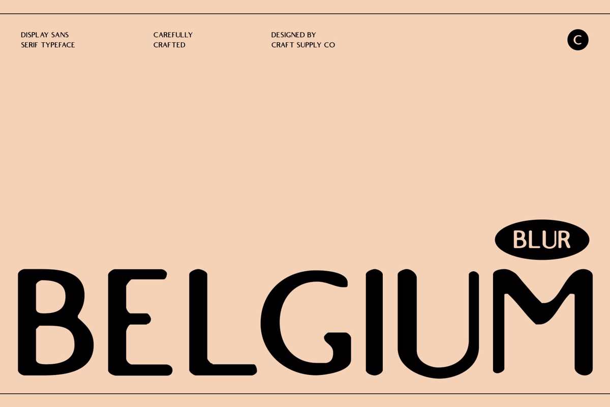 Belgium Blur Font - Free Download