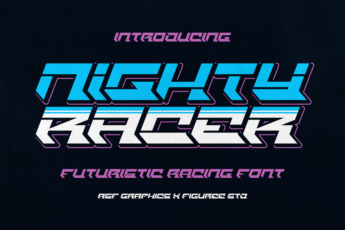 Nighty Racer Font | figuree | FontSpace
