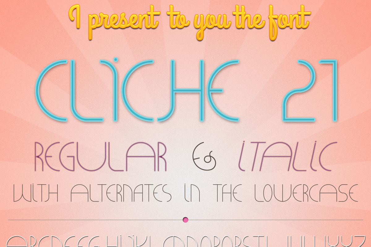 CLiCHE 21 Font | Paulo R | FontSpace