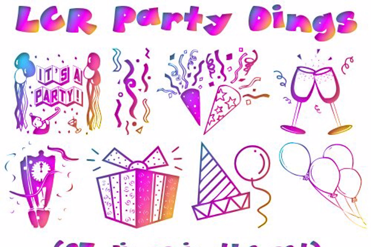 LCR Party Dings Font | LeChefRene | FontSpace