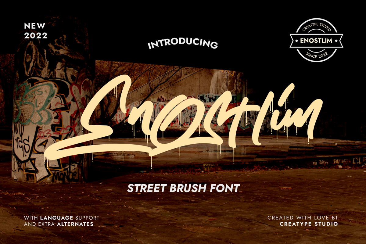 Enostlim Font | Creatype Studio | FontSpace