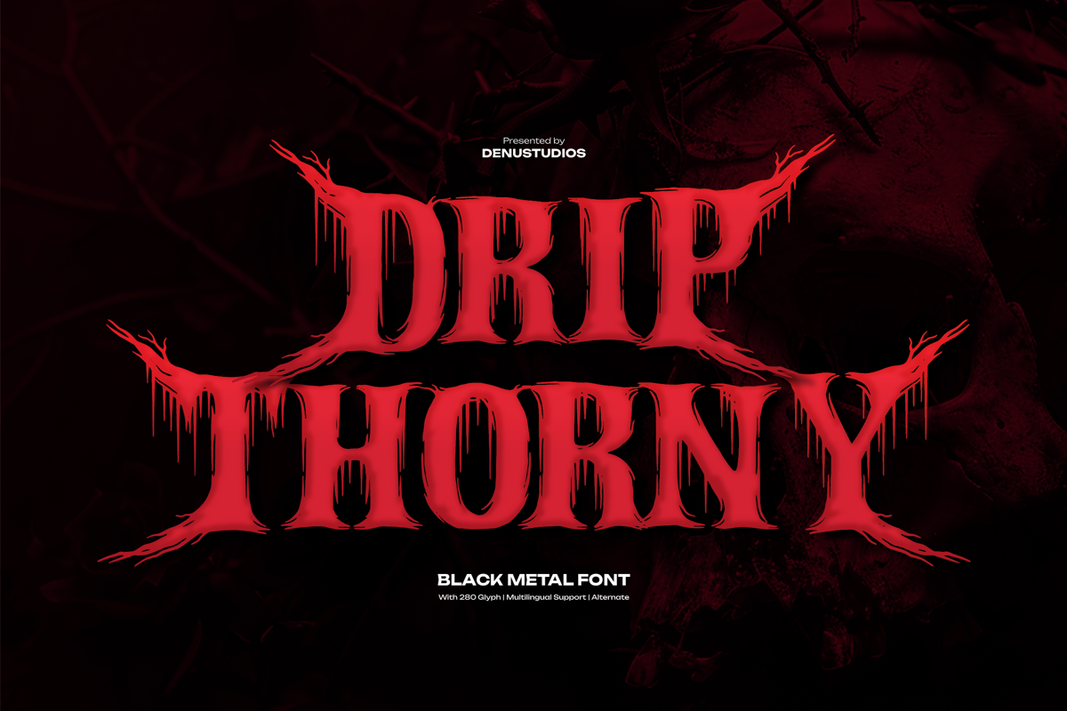 Drip Thorny Font - Free Download