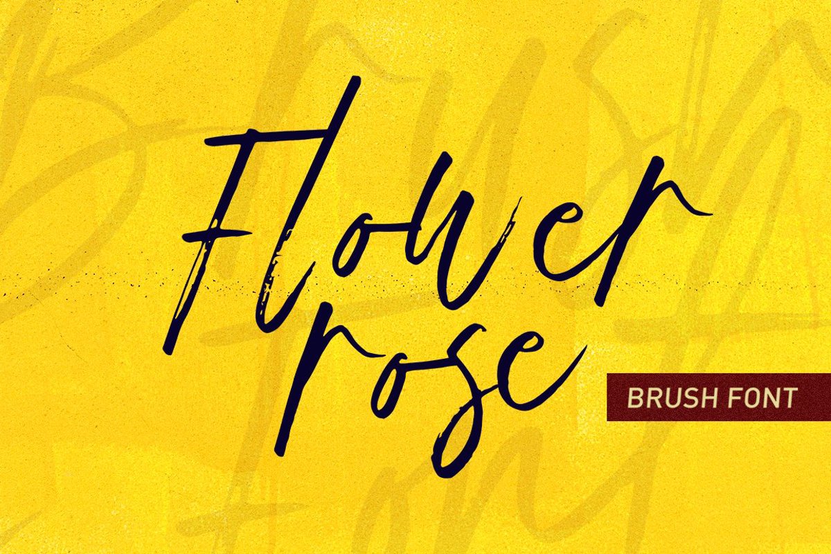 Flower Rose Brush Font - Free Download