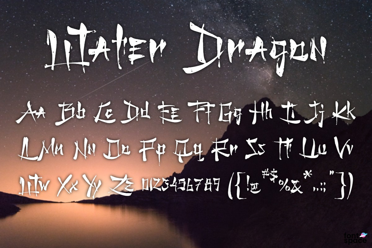 Water Dragon Font | Foundmyfont Studio Typeface LTD | FontSpace