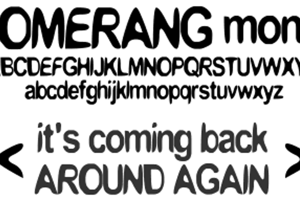 Boomerang monkey Font - Free Download