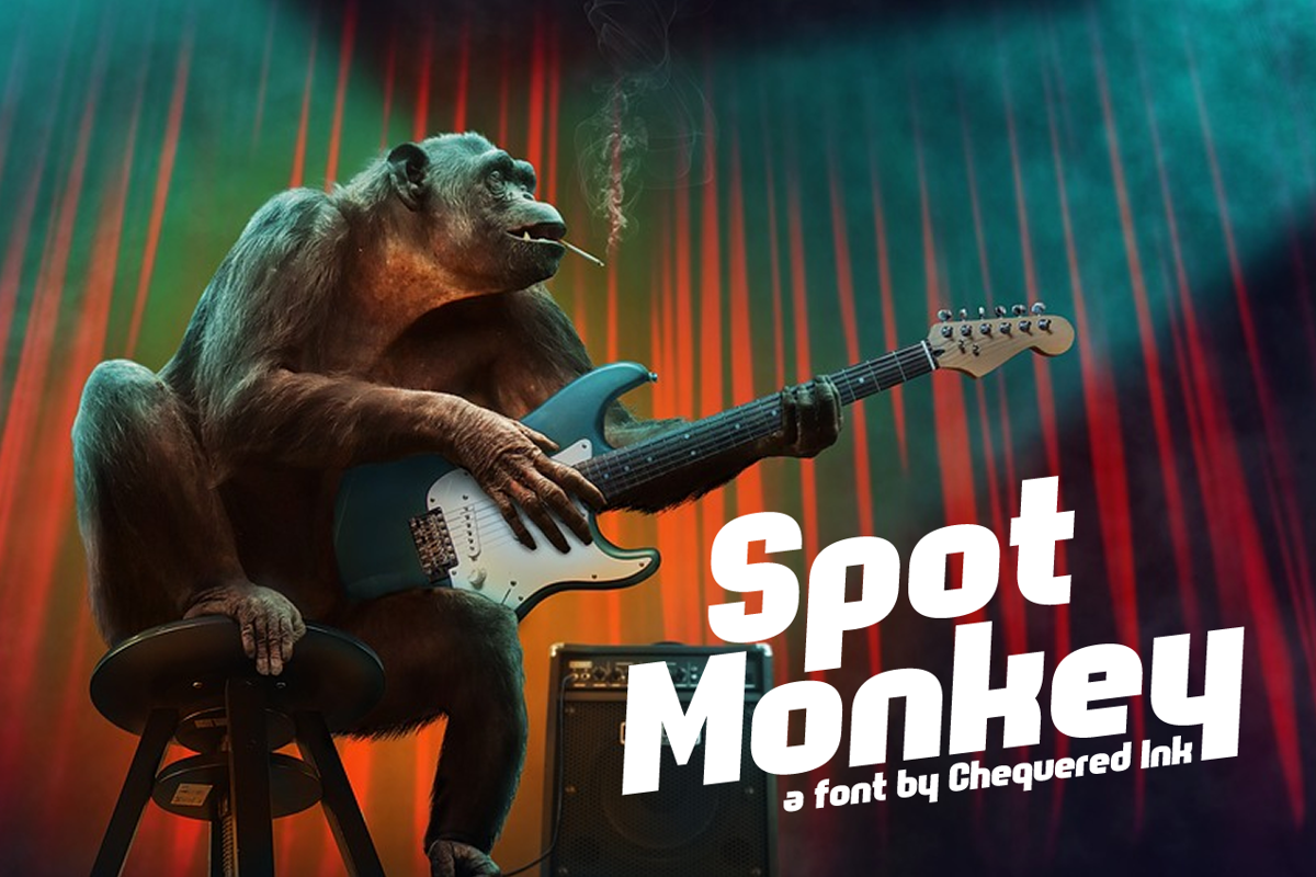 Spot Monkey Font | Chequered Ink | FontSpace