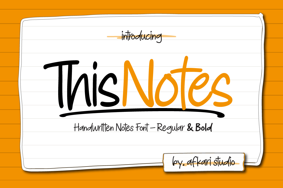 This Notes Font | AfkariStudio | FontSpace