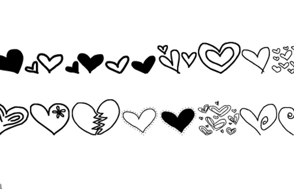 MTF Heart Doodle Font - Free Download