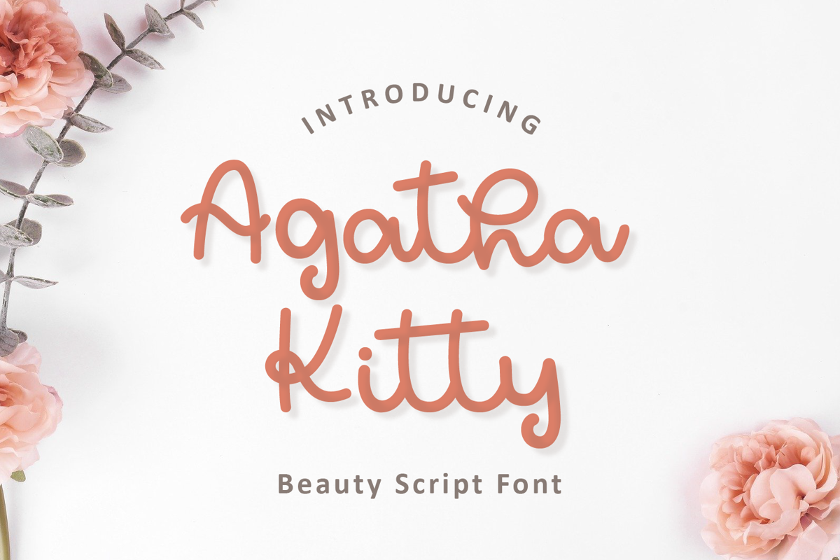 Agatha Kitty Font | suntype | FontSpace