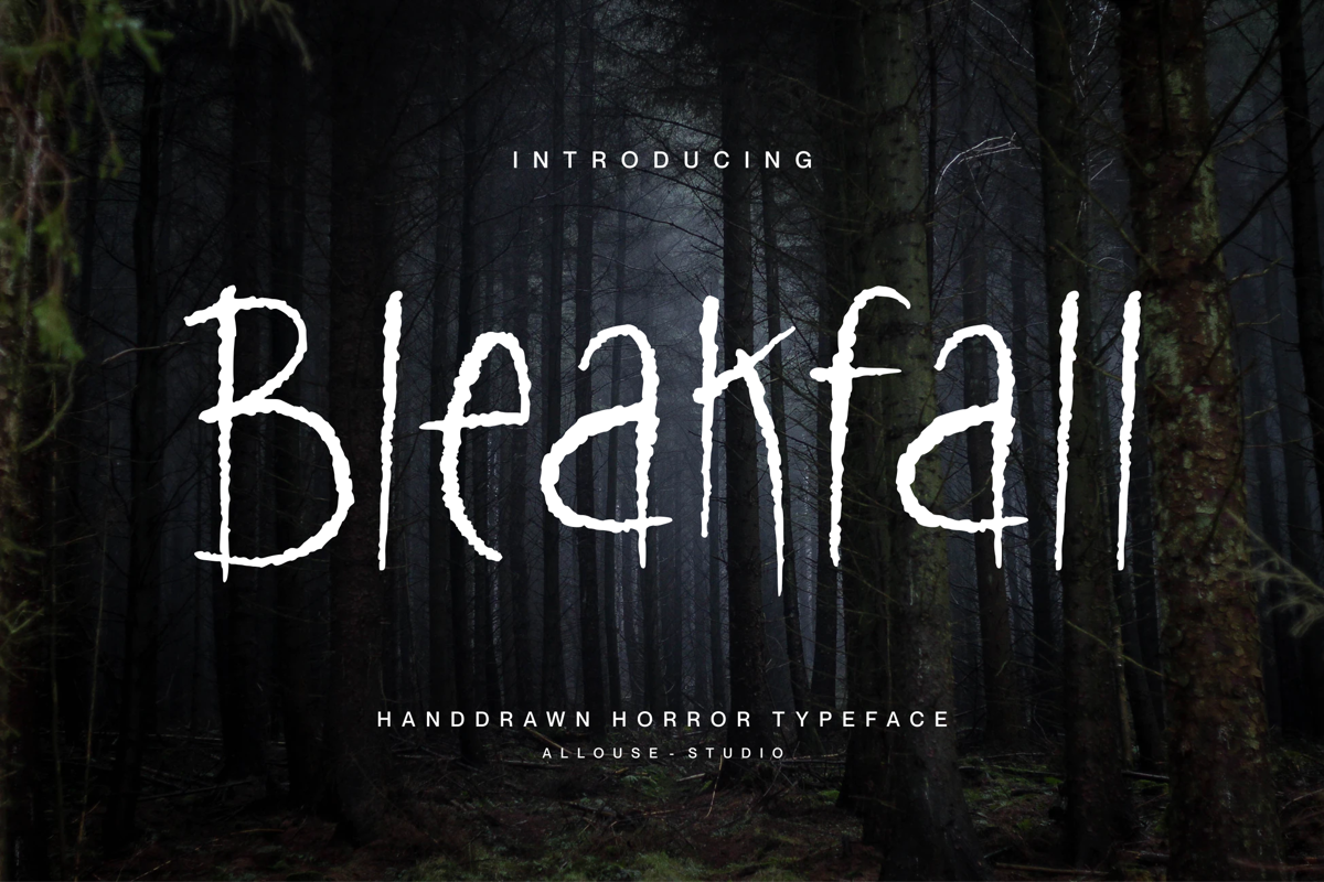 Bleakfall Font | Allouse.Studio | FontSpace