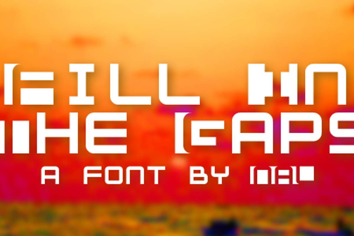 Fill In The Gaps Font | Chequered Ink | FontSpace