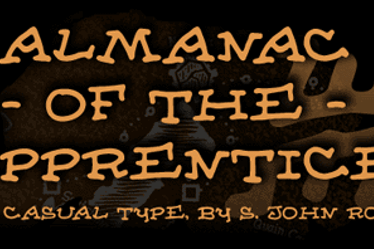 Almanac of the Apprentice Font | Cumberland Fontworks | FontSpace