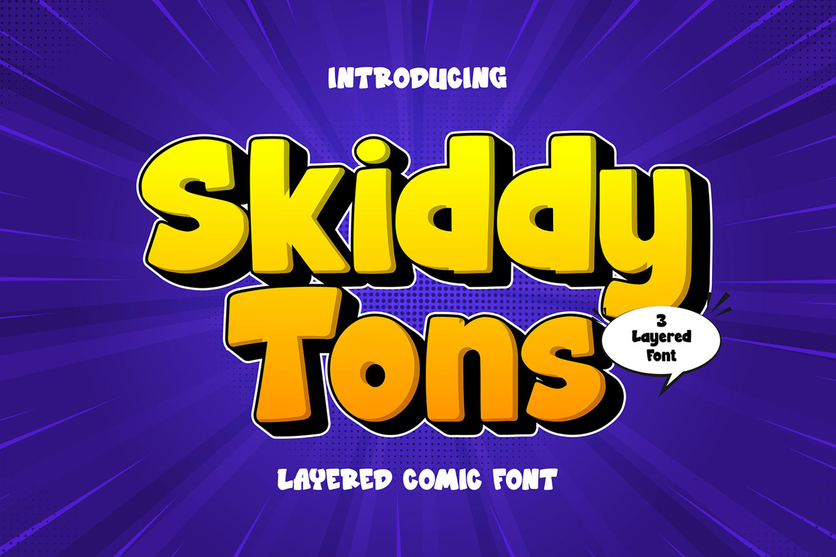 Skiddy Tons Font | figuree | FontSpace