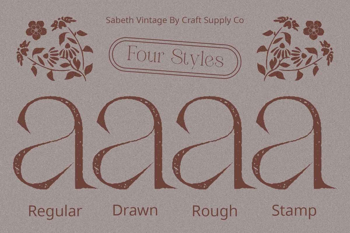 Sabeth Vintage Stamp Font | craftsupplyco | FontSpace