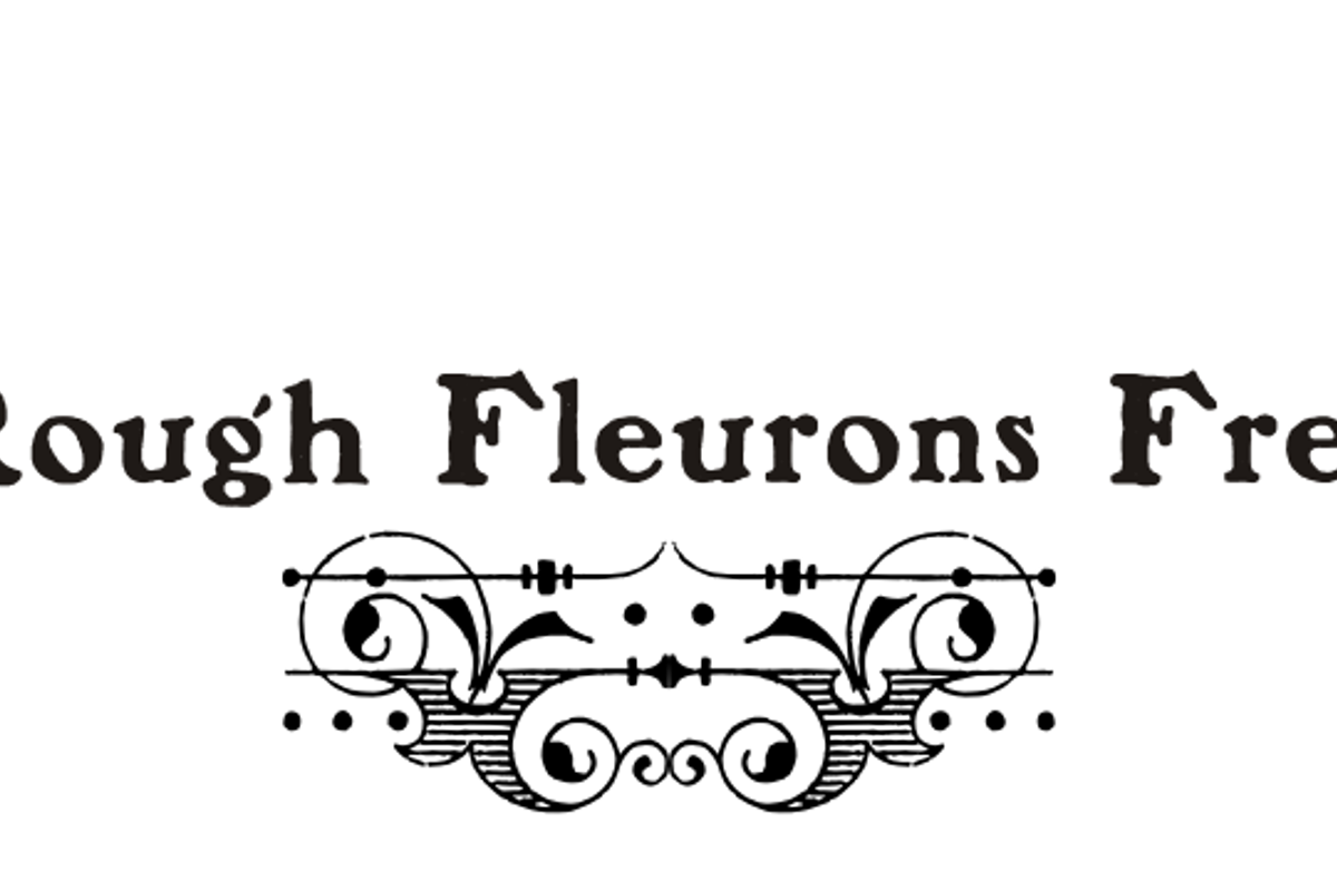 Rough Fleurons Free Font | Intellecta Design | FontSpace
