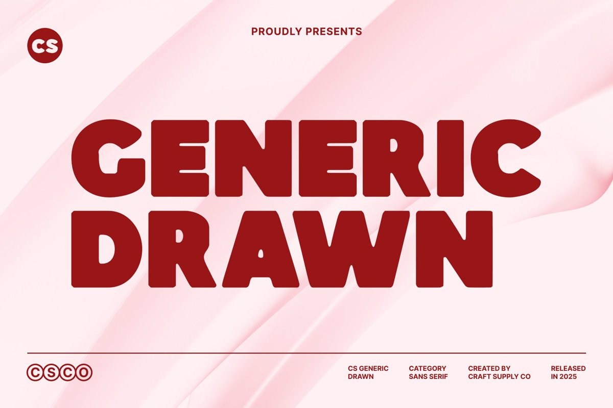CS Generic Drawn Font - Free Download