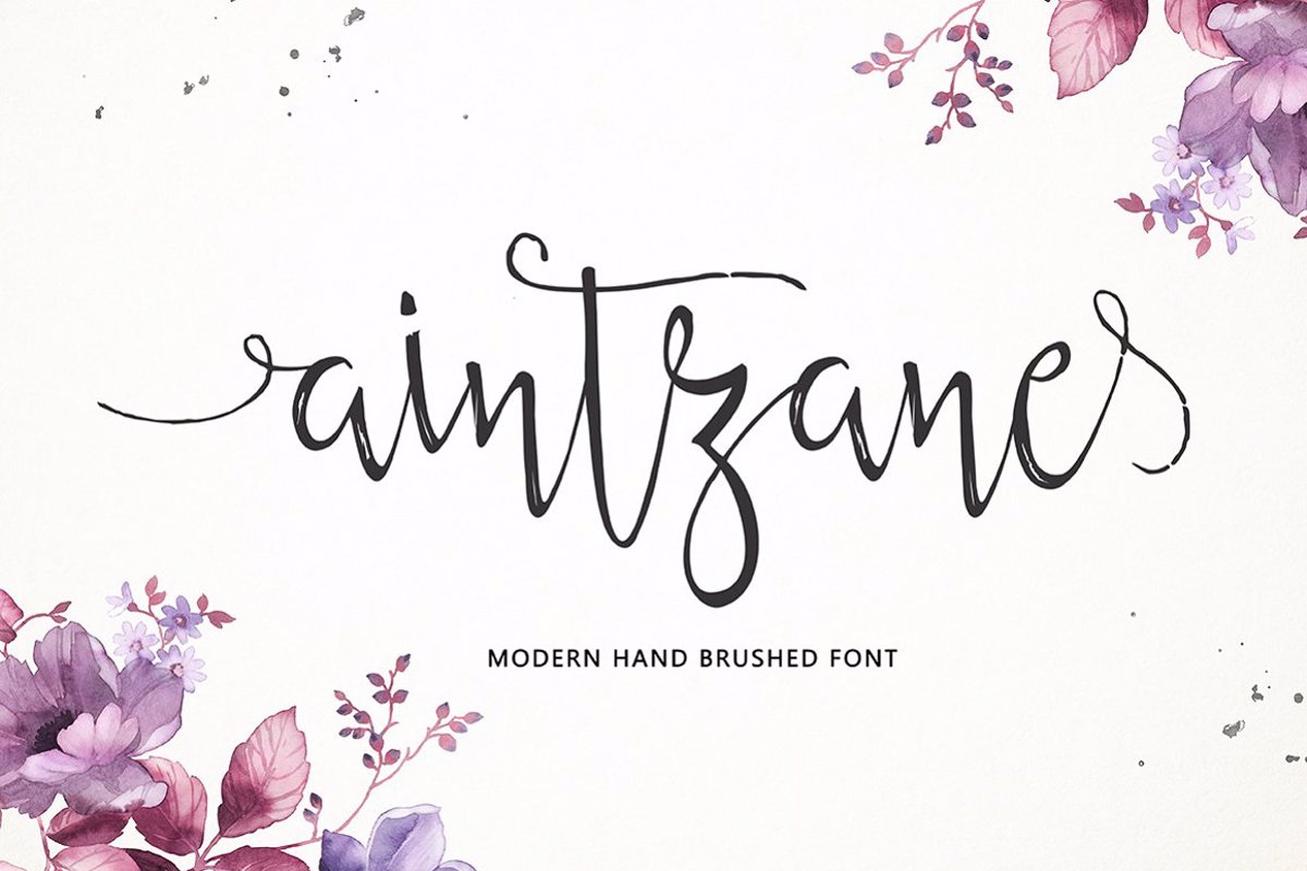 Aintzane Script Font | Solidtype | FontSpace