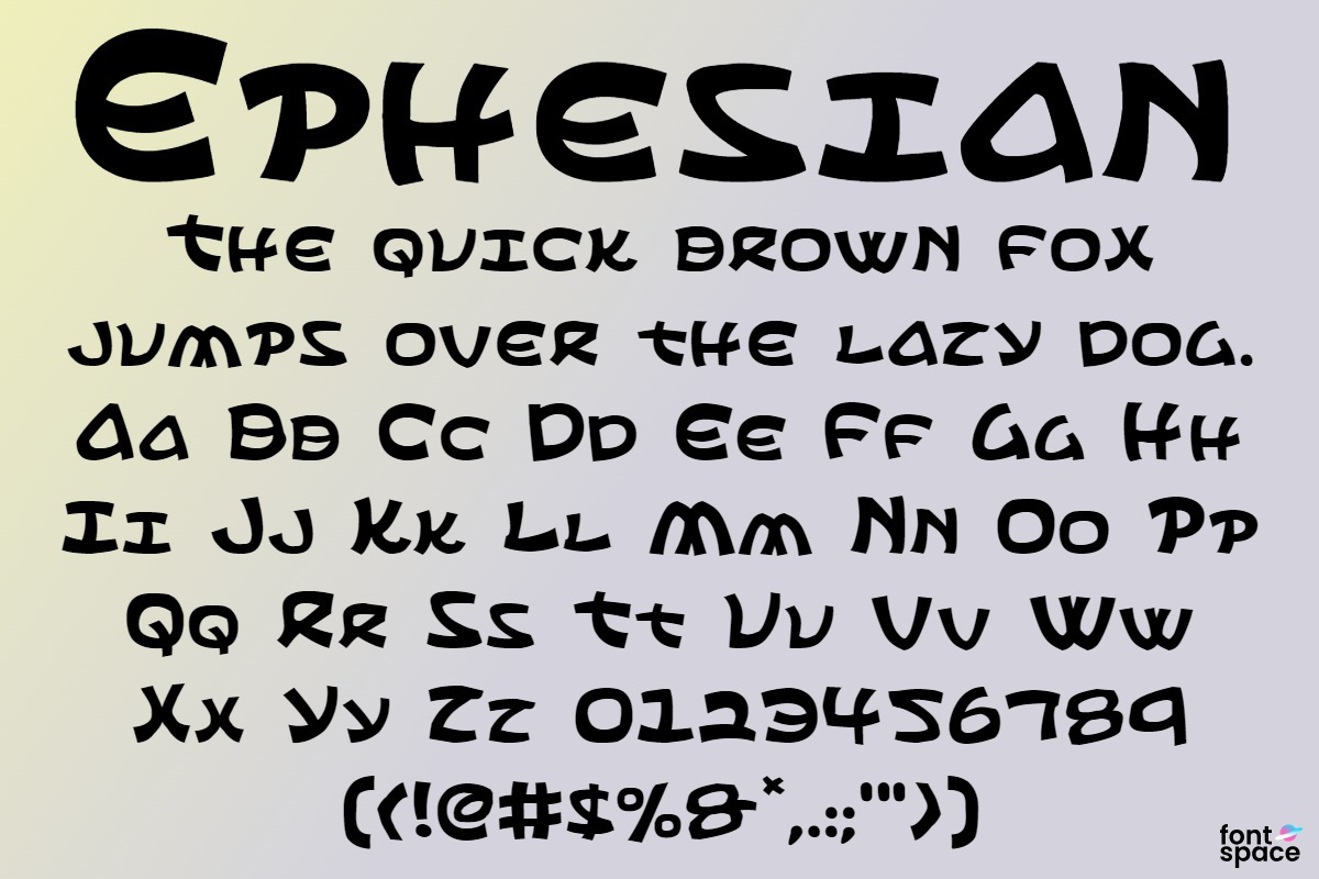 Ephesian Font | Iconian Fonts | FontSpace