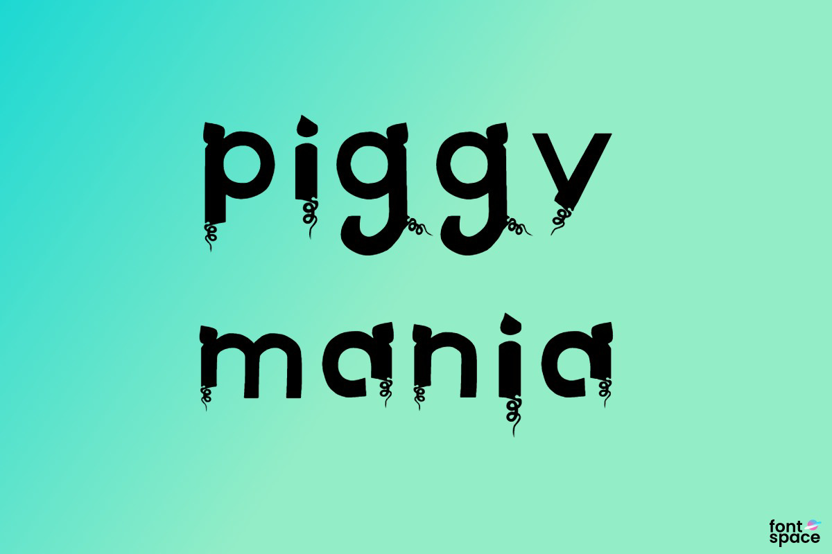 Piggy Mania Font | John Pittman | FontSpace