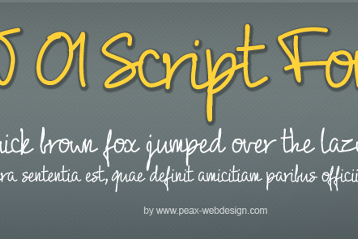 PW01Script Font | Peax Webdesign | FontSpace