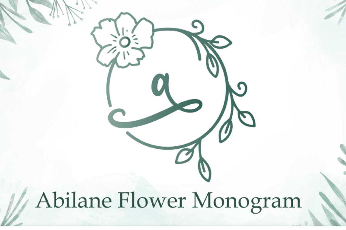 Abilane Flower Monogram Font | Attype Studio | FontSpace