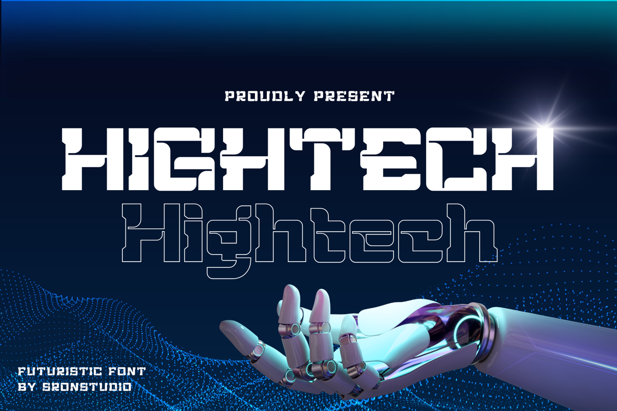 Hightech Font | Sronstudio | FontSpace