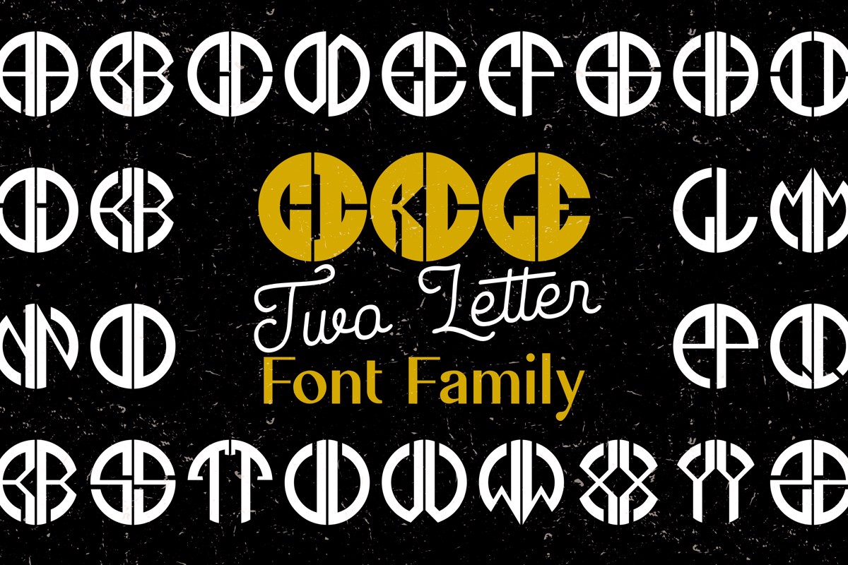 Circle Extra Light Two Letter Font - Free Download