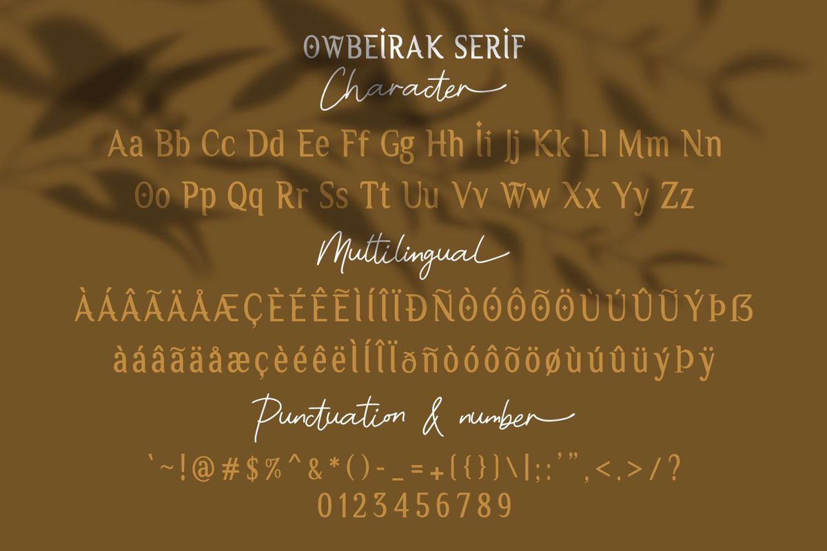 Owbeirak Serif Font | Allouse.Studio | FontSpace