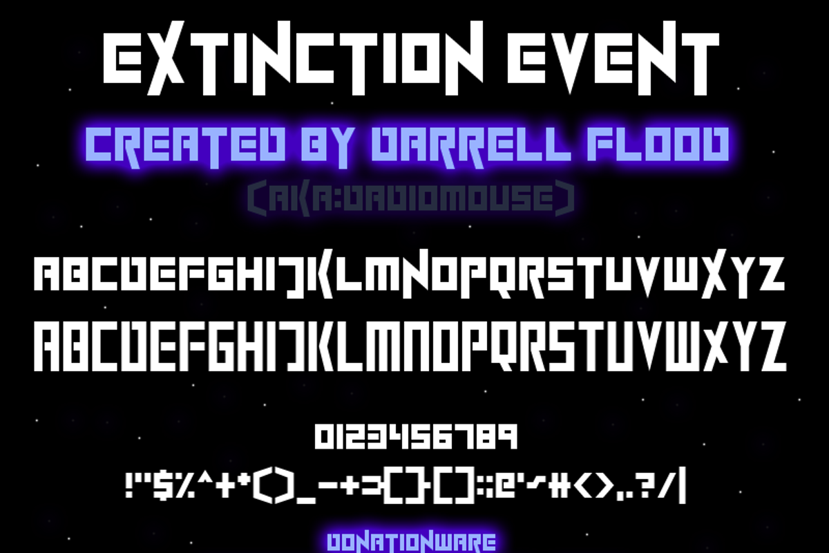 ExtinctionEvent Font | HAWTPIXEL - Darrell Flood | FontSpace