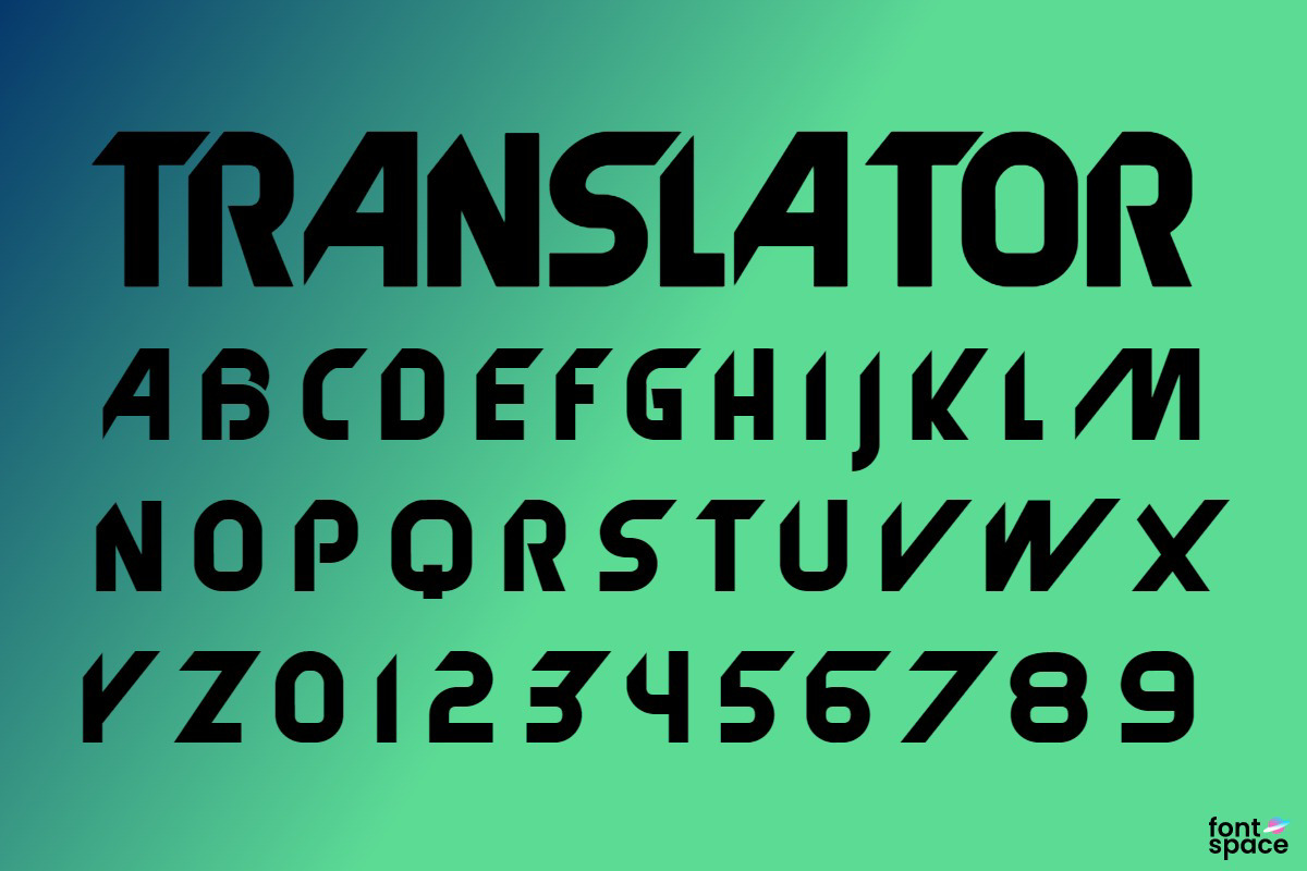 Translator Font | Vladimir Nikolic | FontSpace