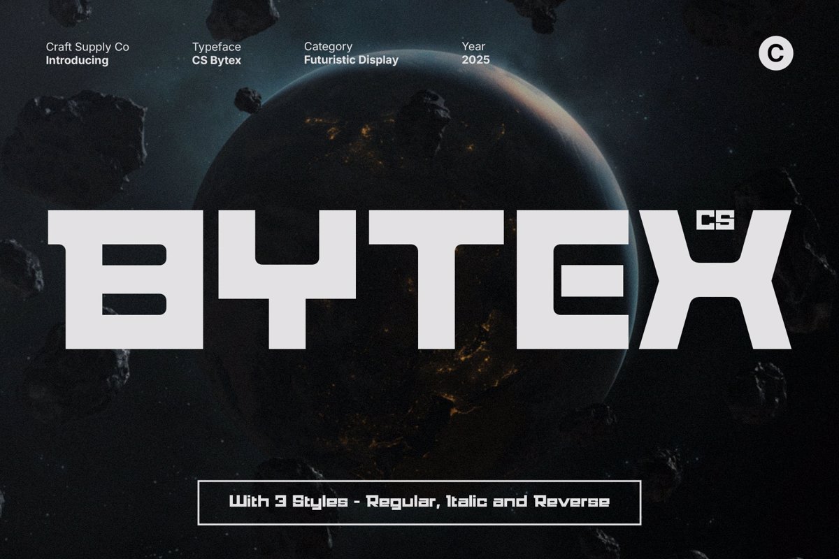 CS Bytex Font | craftsupplyco | FontSpace