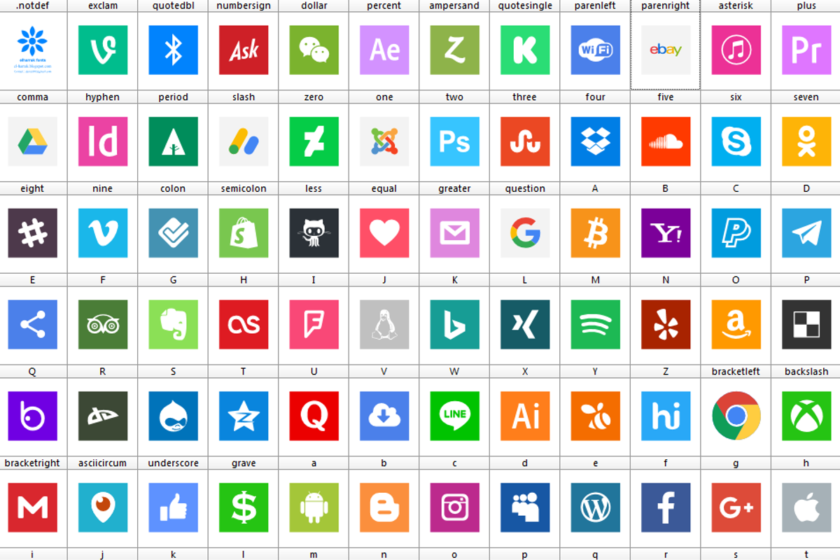 Font Social Colors - Free Download