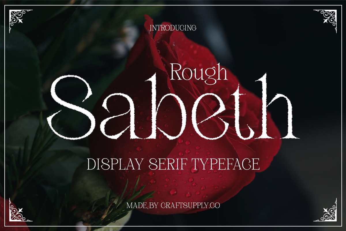 Sabeth Rough Font | craftsupplyco | FontSpace