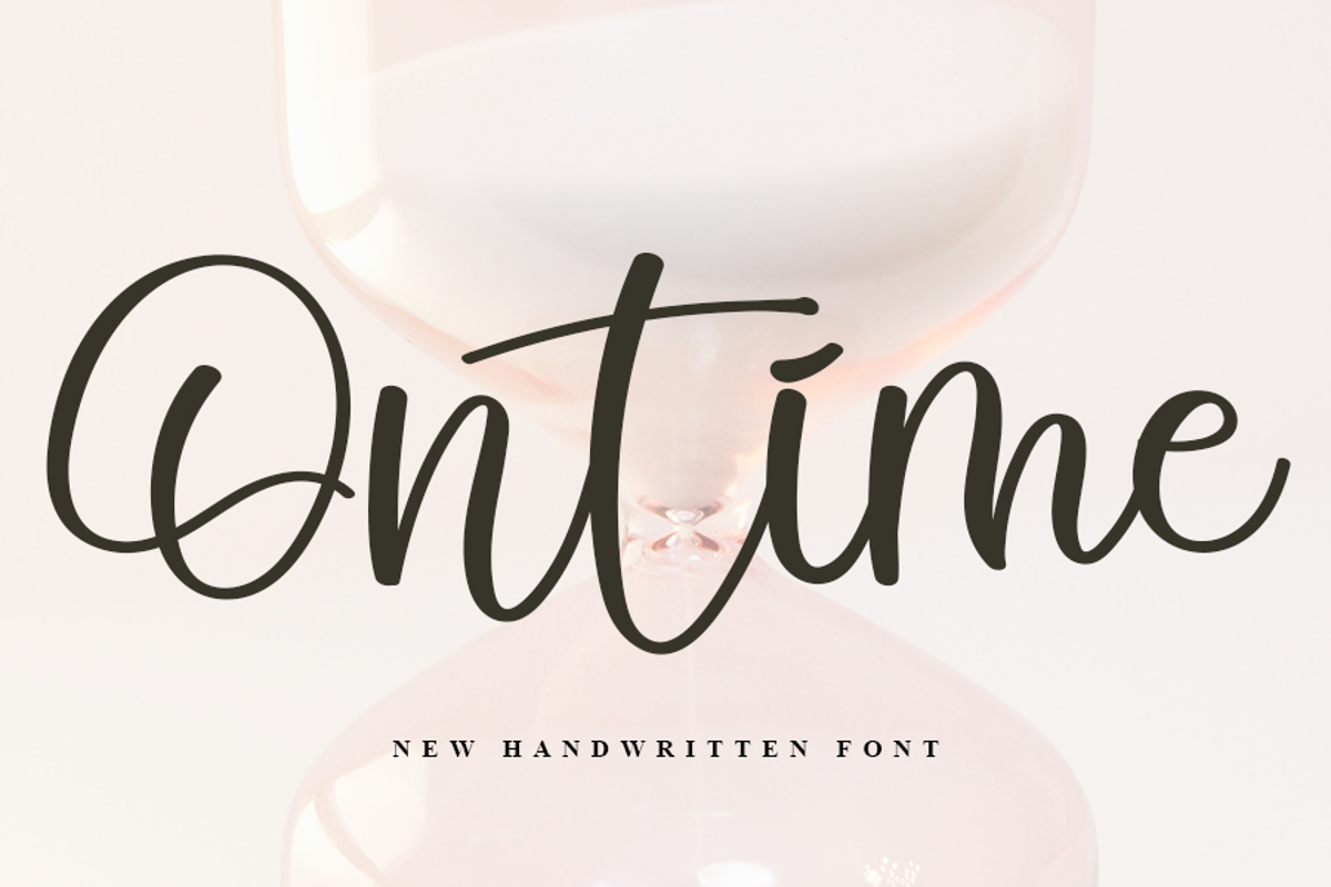 Ontime Font | FreshTypeINK | FontSpace