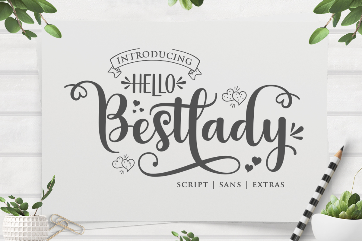 Hello Bestlady Script Font | megatype | FontSpace