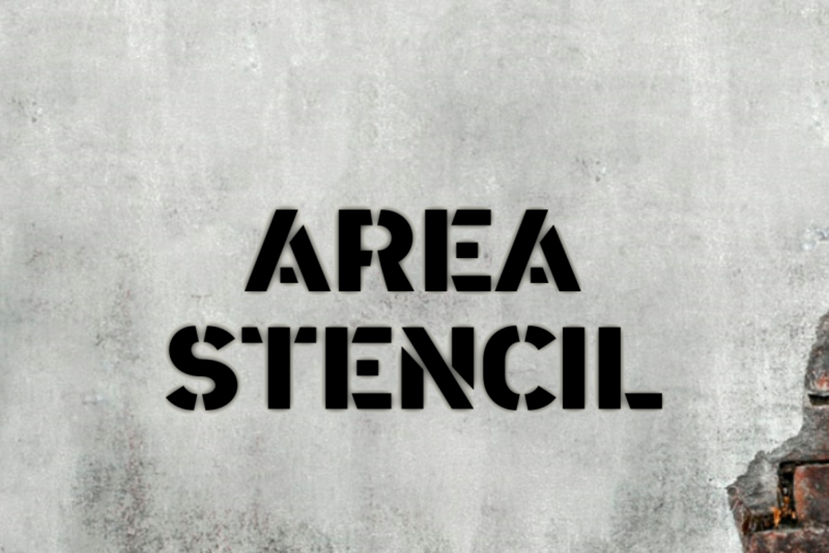 A Area Stencil Font - Free Download