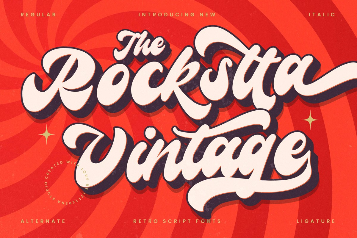 Rockstta Vintage VERSION Font | Letterena Studios | FontSpace